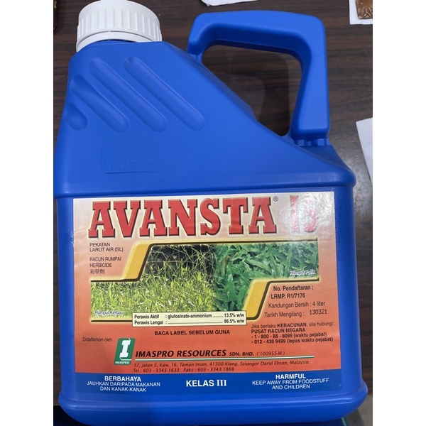 4L Avansta 15 Racun rumpai / herbicide 4L | Shopee Malaysia