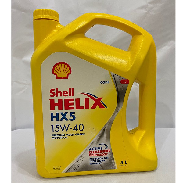 SHELL HELIX HX5 15W-40 Engine Oil SN/CF A3/B3 4 liter | Shopee Malaysia