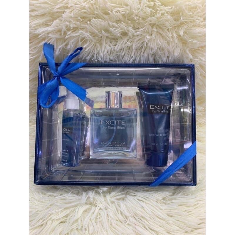 VIVA LUCK EXCITE Perfume 3in1 Gift set Christmas Gift for men | Shopee ...