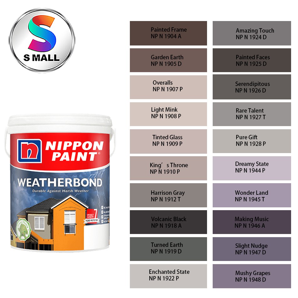 (1904-1948) 18L Nippon Paint Exterior Weatherbond Classic Neutral ...