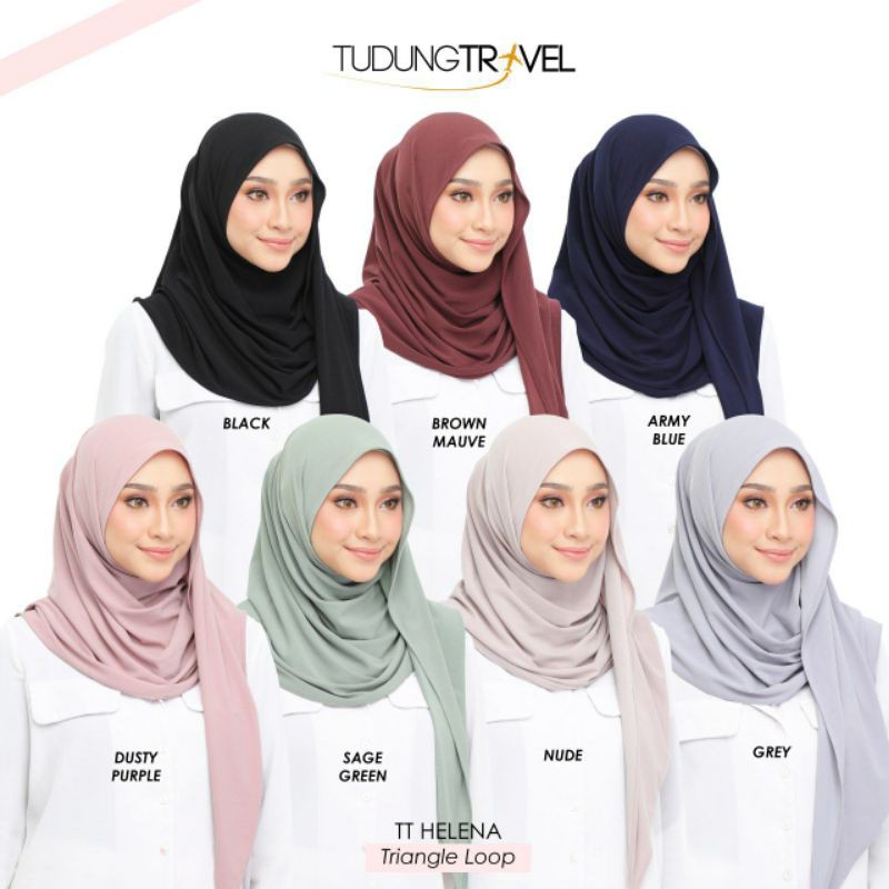 💥Loop Instant💥TTH triangle loop shawl (ironless shawl by TudungTravel ...