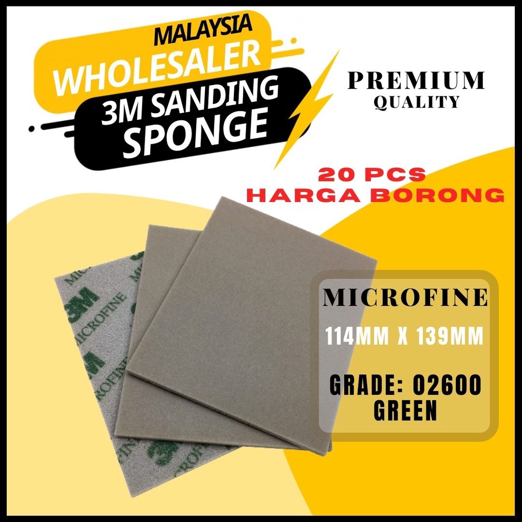 [Selangor] 3M Sponge Sand Paper - Microfine | Shopee Malaysia