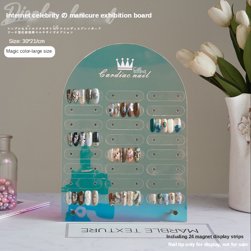Arch shape nail art display board / Acrylic Nail Art Display Frame ...