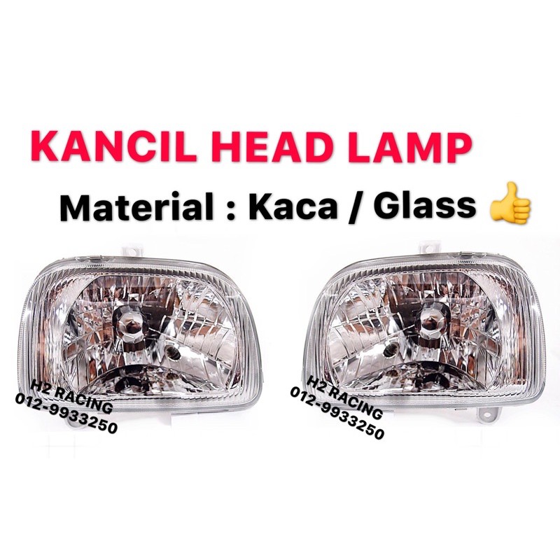 KANCIL MIRA L2S Head lamp GLASS / KACA 👍// DEPO lampu besar / hitam ...