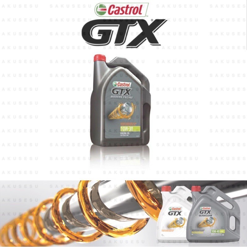 3384924 Castrol GTX 10W30 Modern Engine Oil (3 liter) for Proton Iriz ...
