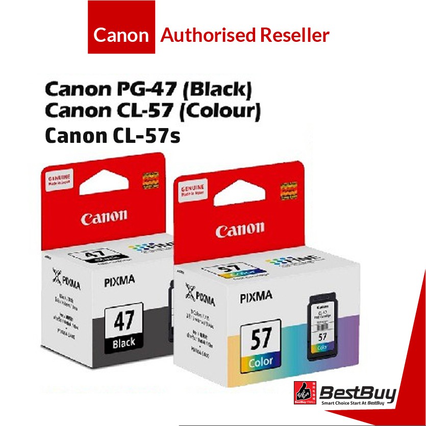 Canon PG-47 black / CL-57 colour /CL-57S colour Ink Cartridge (15ml ...