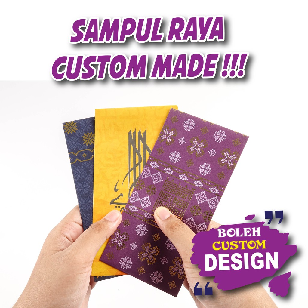 SAMPUL DUIT RAYA CUSTOM MADE (600 PCS MINIMUM ORDER) 2024 | Shopee Malaysia