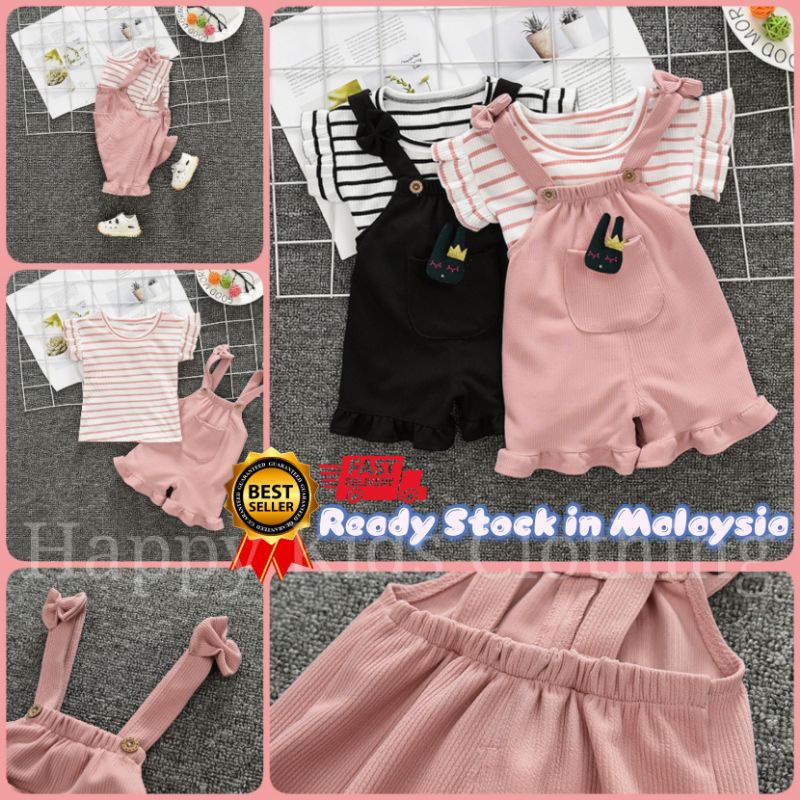 Promotion Hebat Fast Shipping 🇲🇾Baju Baby Girl/ 2 Pcs in 1 Set Jumpsuit ...