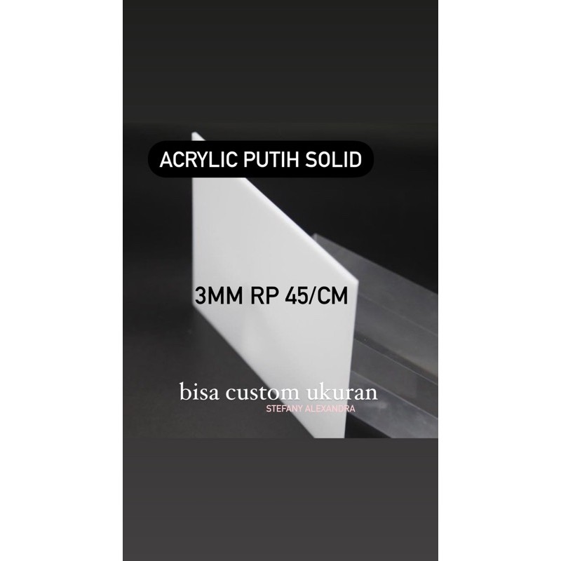 PUTIH 3mm Rp 45/cm solid White Acrylic Sheet | Shopee Malaysia