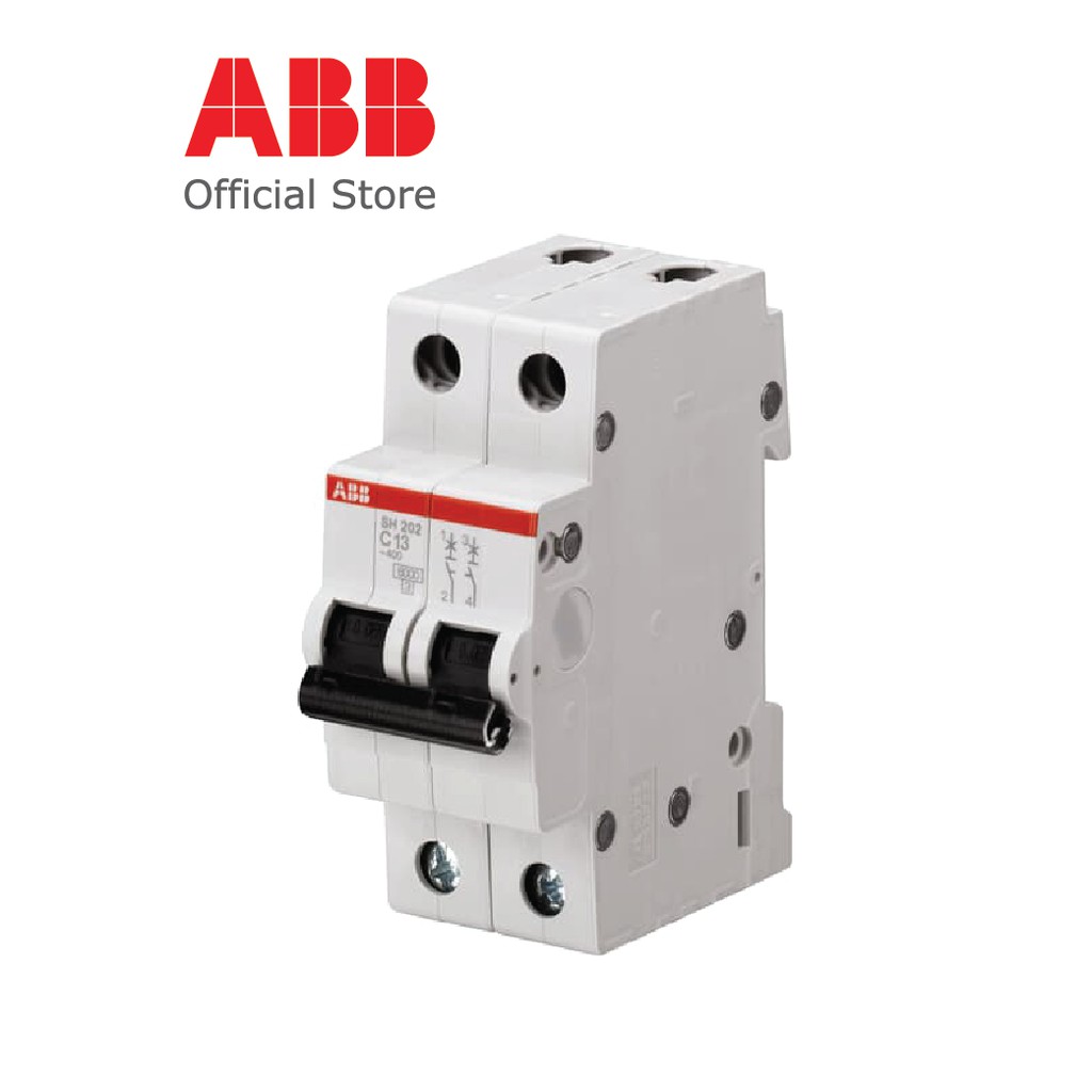 ABB 6kA MCB SH202 6A, 10A, 16A, 20A, 25A, 32A, 40A, 50A, 63A | 2 POLE (2P) | C-CURVE | Shopee ...