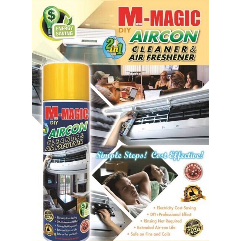 M-magic Air Conditioner Air-cond Coil Cleaner & Air Freshener-500ml ...