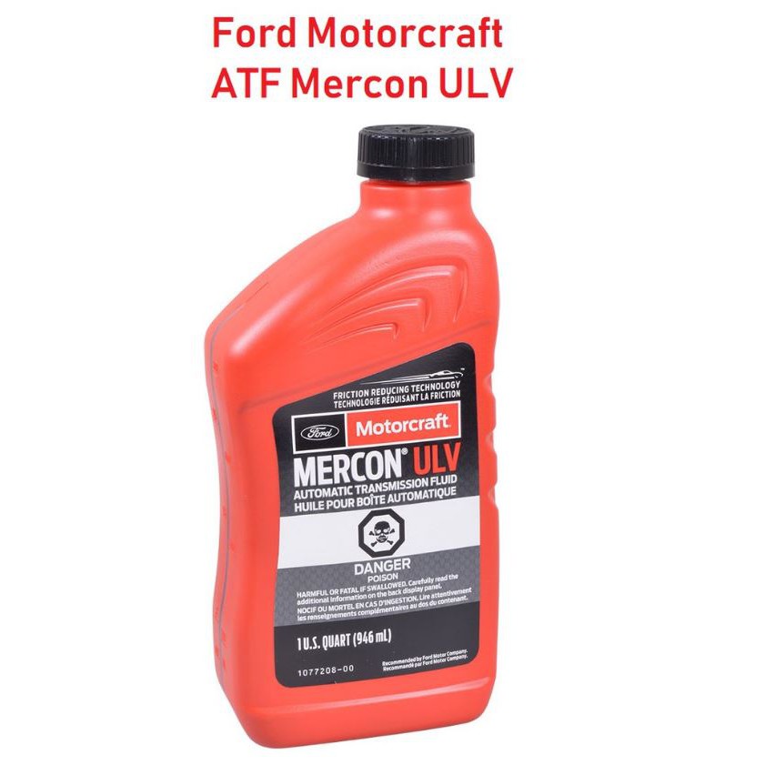 Ford Motorcraft Mercon ULV Auto Transmission Fluid (1 Quart / 946ml ...
