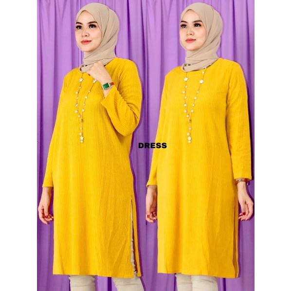 🔥[READY STOCK]🔥Dress Kain Memeri Labuh Lengan Panjang Muslimah Fashion ...