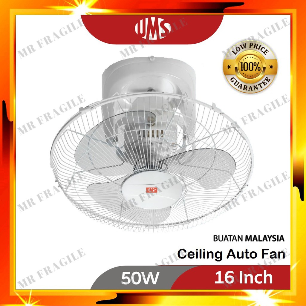 UMS 16" Ceiling Type Auto Fan / Kipas Siling Auto 16 Inci | Shopee Malaysia