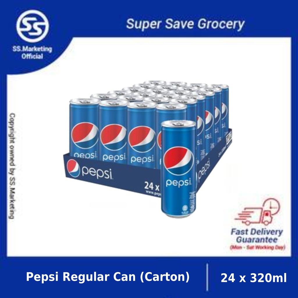 [Super Save] Pepsi Regular Can Carton (24 x 320ml) | Shopee Malaysia