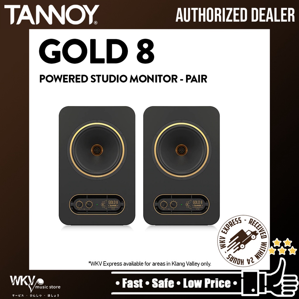 Tannoy GOLD 8 8'' Powered Studio Monitor - Pair (GOLD8) | Shopee Malaysia