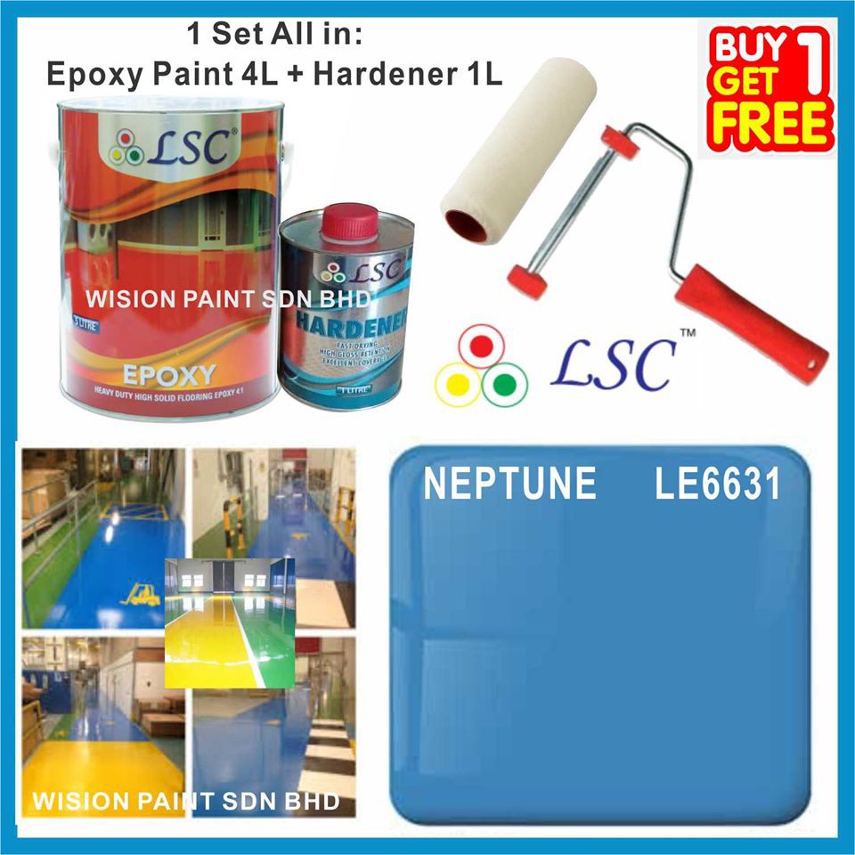 ( 5L ) LSC EPOXY PAINT / Protective Coating + ( Free 1 Roller Set EPOXY ...