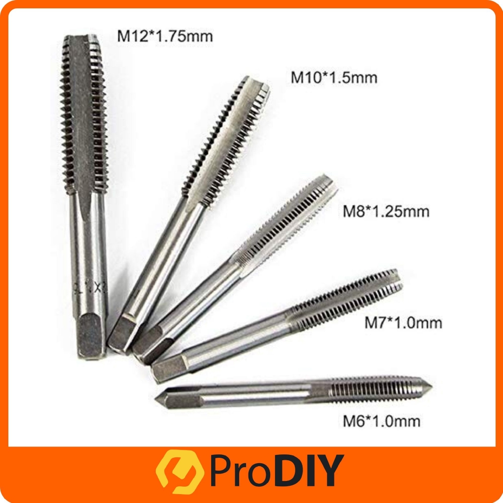 6PCS Set Screw Tap T-shaped Wrench Threading Tapping Hand Steel Metric ...