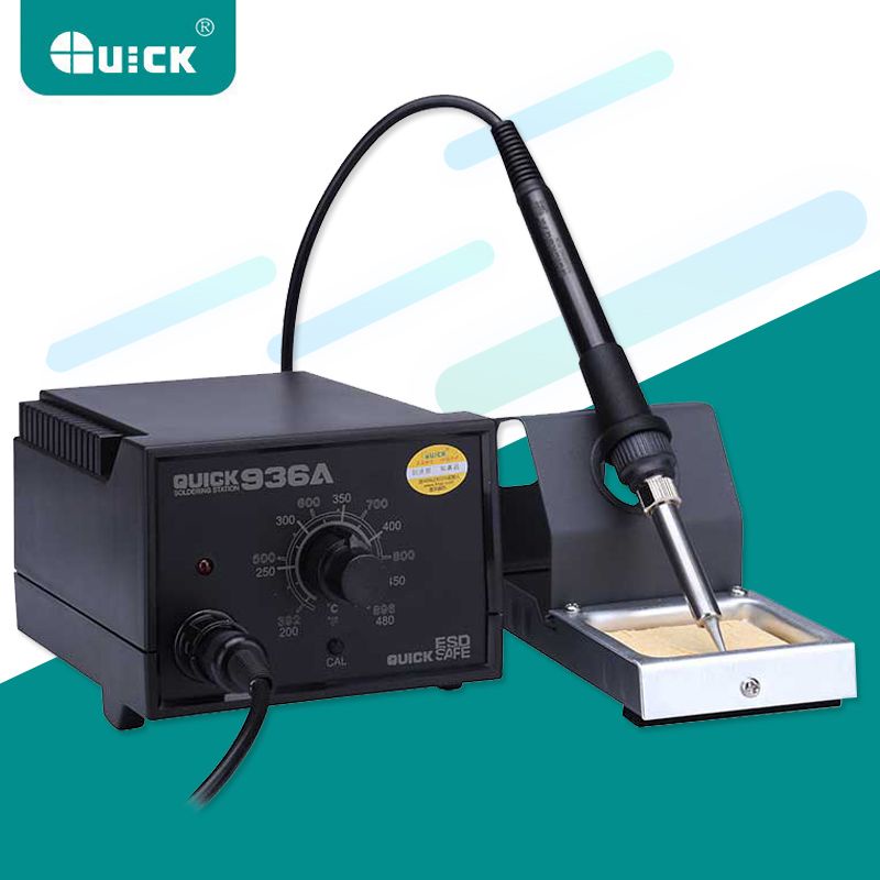 ORIGINAL QUICK 936A TEMPERATURE ADJUSTABLE SOLDERING STATION SOLDER ...