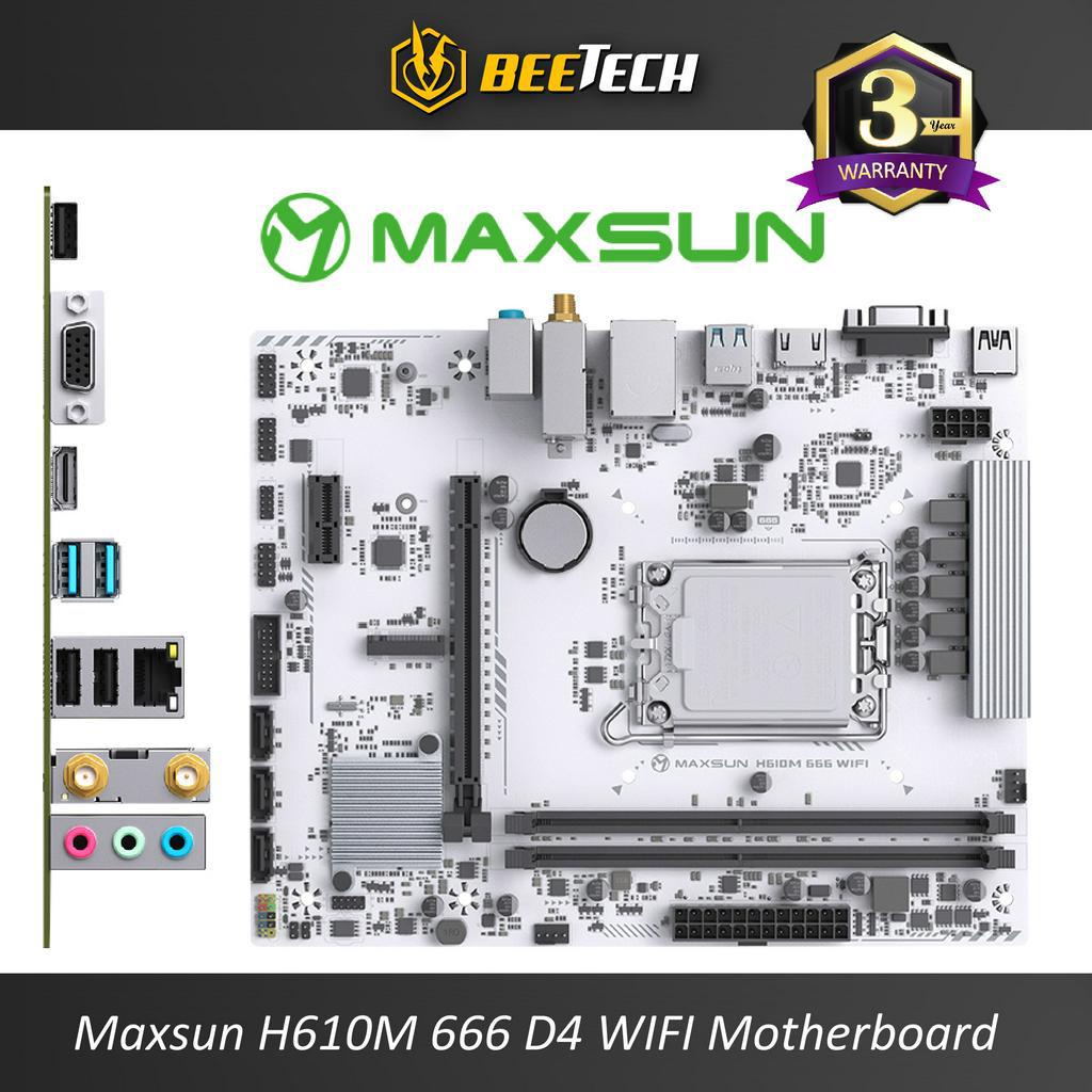 Maxsun H610M 666 D4 WIFI White Motherboard | Shopee Malaysia