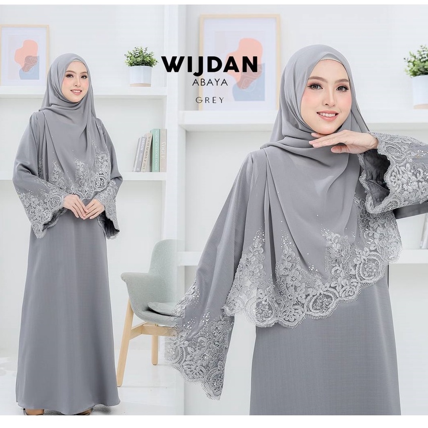 Abaya Wijdan Dewasa Dan Budak [ Grey ] | Shopee Malaysia