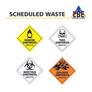 Safety Label - Scheduled Waste Sticker (100x100mm) | Shopee Malaysia