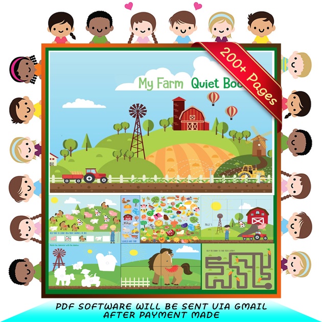 200+ Page A6 My Farm Busy Book Activity Books Quiet Books Preschool ...