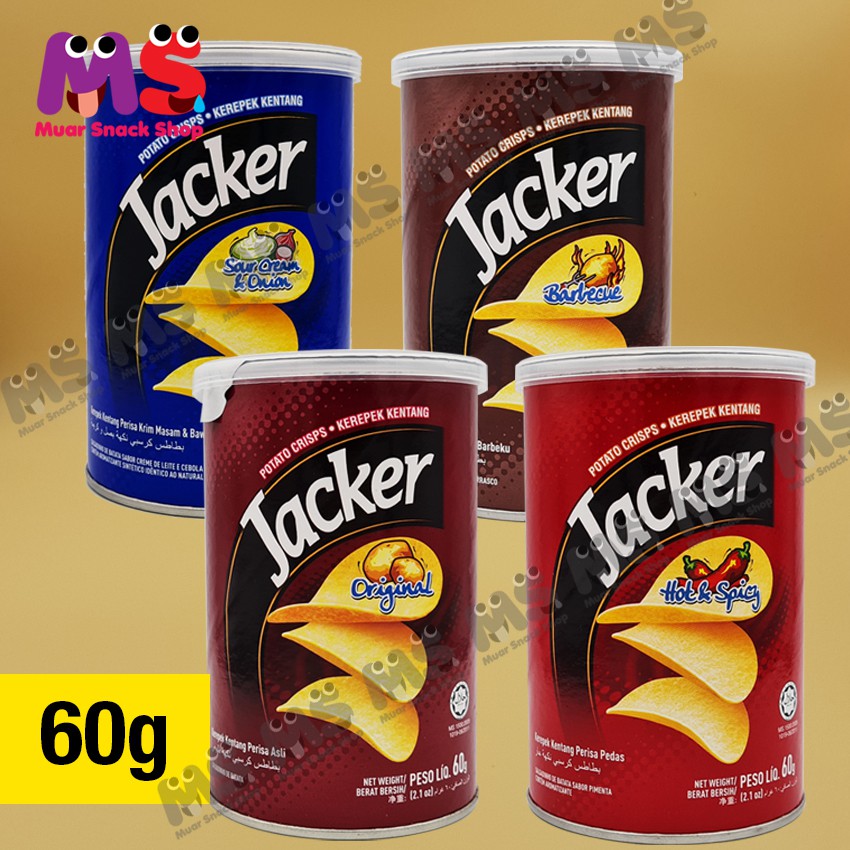 Jacker Potato Crisps 60g | Kerepek Kentang | Shopee Malaysia