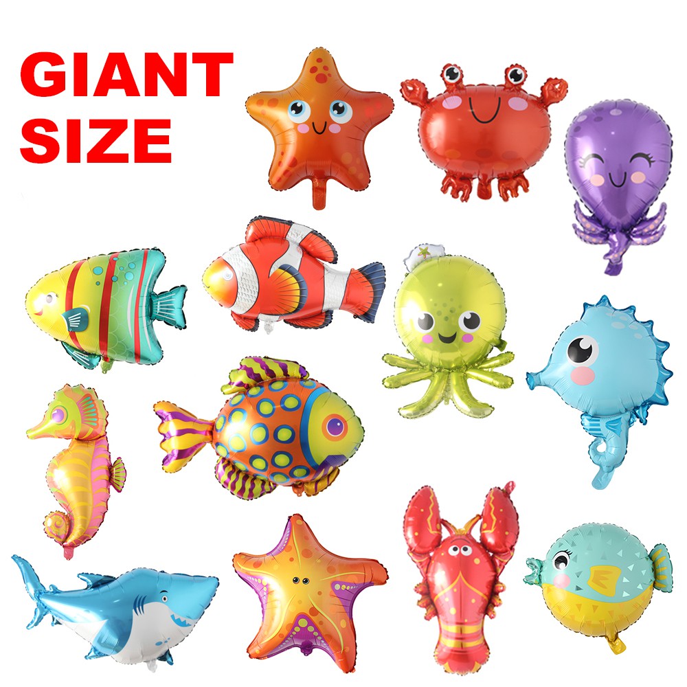 Large Fish Balloons, Foil Shark Balloon Sea World Horse Star Globos ...