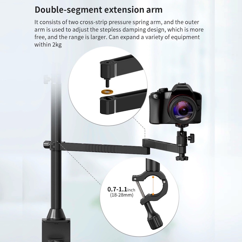 Ulanzi VIJIM LS21 Desktop Table Clamp Mount Multi Boom Arm Laptop Stand ...