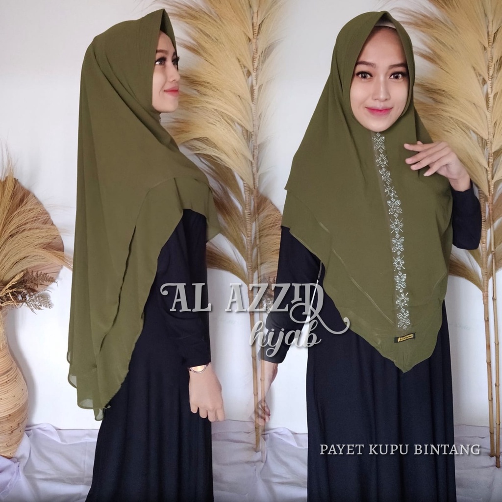 Hijab 2 Layer Hijab Sequin Pearl Hijab Sequin Mute 2 Layer Khimar Syari ...