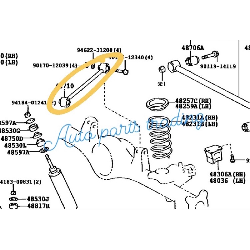 TOYOTA LAND CRUISER PRADO RZJ120 TRJ120 KDJ120 REAR UPPER ARM SETS ...