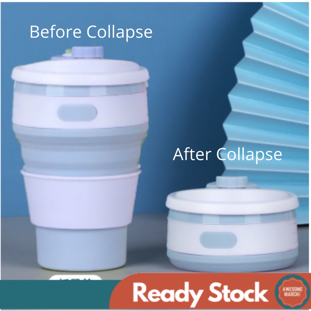 Kiss New York Collapsible Coffe Cup Silicone Retractable and Folding ...