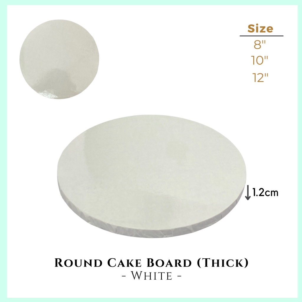 Cake Board Round/ Thick Cake Board/ Papan Kek Tebal/ Papan Kek Bulat ...
