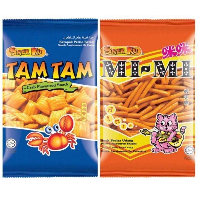 30pkt x 16g Snek Ku Mimi Tam Tam Crab 咪咪 螃蟹 零食 Tamtam Snack | Shopee ...