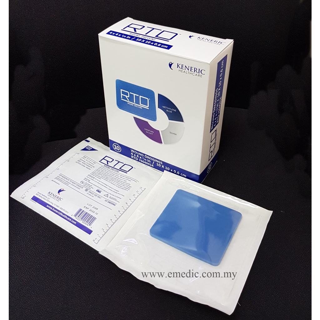 Keneric RTD Wound Dressing 10cm x 10cm x 0.6cm 10's 1 Box (Exp ...