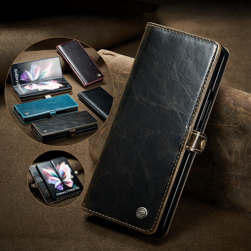 icoco Leather Case For Samsung Galaxy Z Fold 3 Z Fold 4 Z Fold 5 5G ...