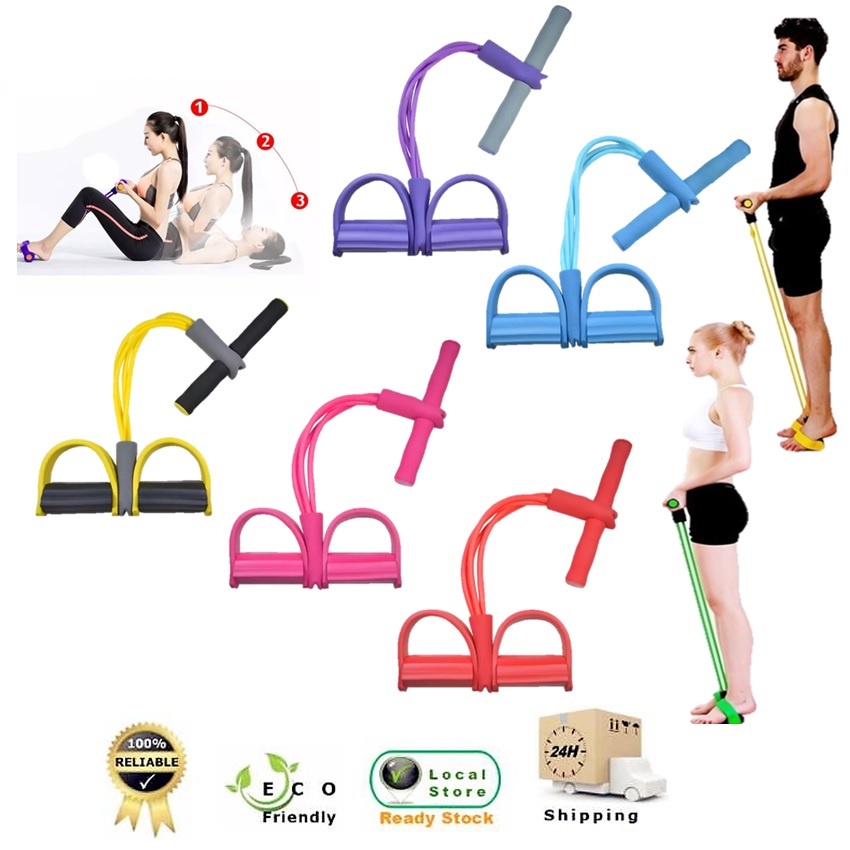 GYM Fitness Yoga Sit-up Equipment Pull Up Rope Elastic Band Sit Up Tool ...