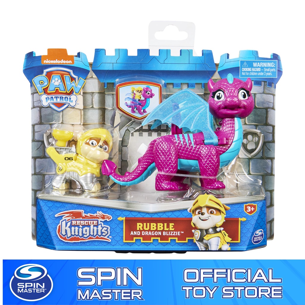 [Original] Paw Patrol Rescue Knights Pup Rubble and Dragon Blizzie ...