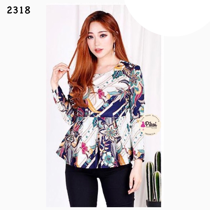 Girls batik/Ethnic batik Clothes/batik Tops/Office batik Clothes/peplum ...