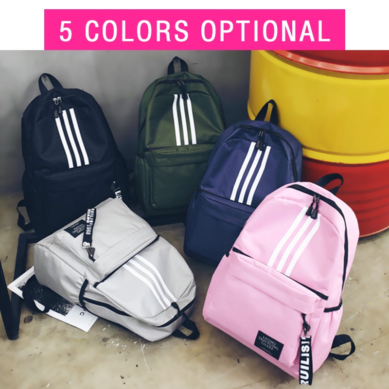 Ready Stock Student Letter Canvas Schoolbag Backpack fashion Style ...
