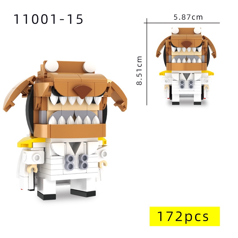 Hsanhe 11001-15 11001 BrickHeadz One Piece: Monkey · D · Garp | Shopee ...