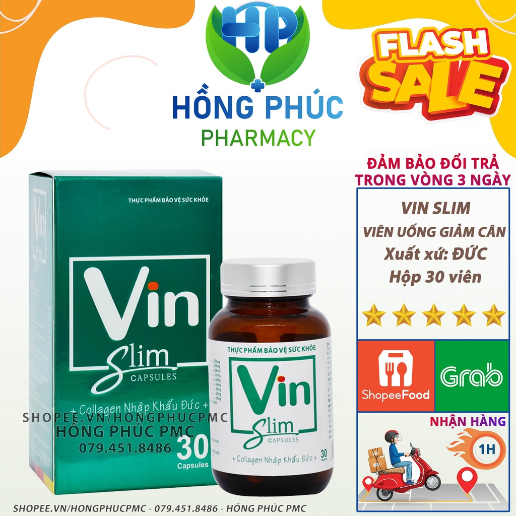 Genuine VIN SLIM Weight Loss Oral Tablets Box Of 30 capsules - Supports ...