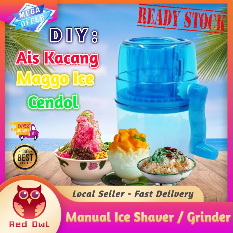 🔥 Ice Shaver Pengisar Ais Kacang Chopper Portable Hand Crank Manual Ice ...