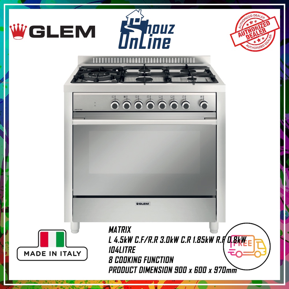 [FREE DELIVERY WITHIN KLANG VALLEY] GLEM RANGE COOKER MATRIX / FREE ...
