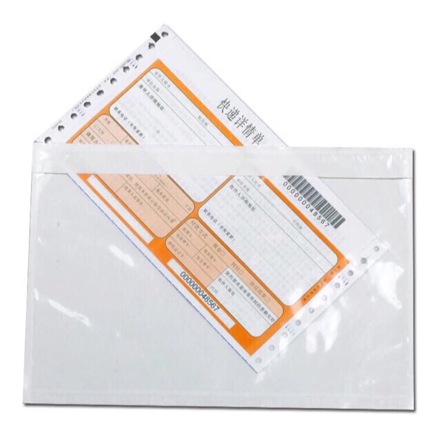 Ready stock Transparent consignment note glue pocket flyer envelope ...