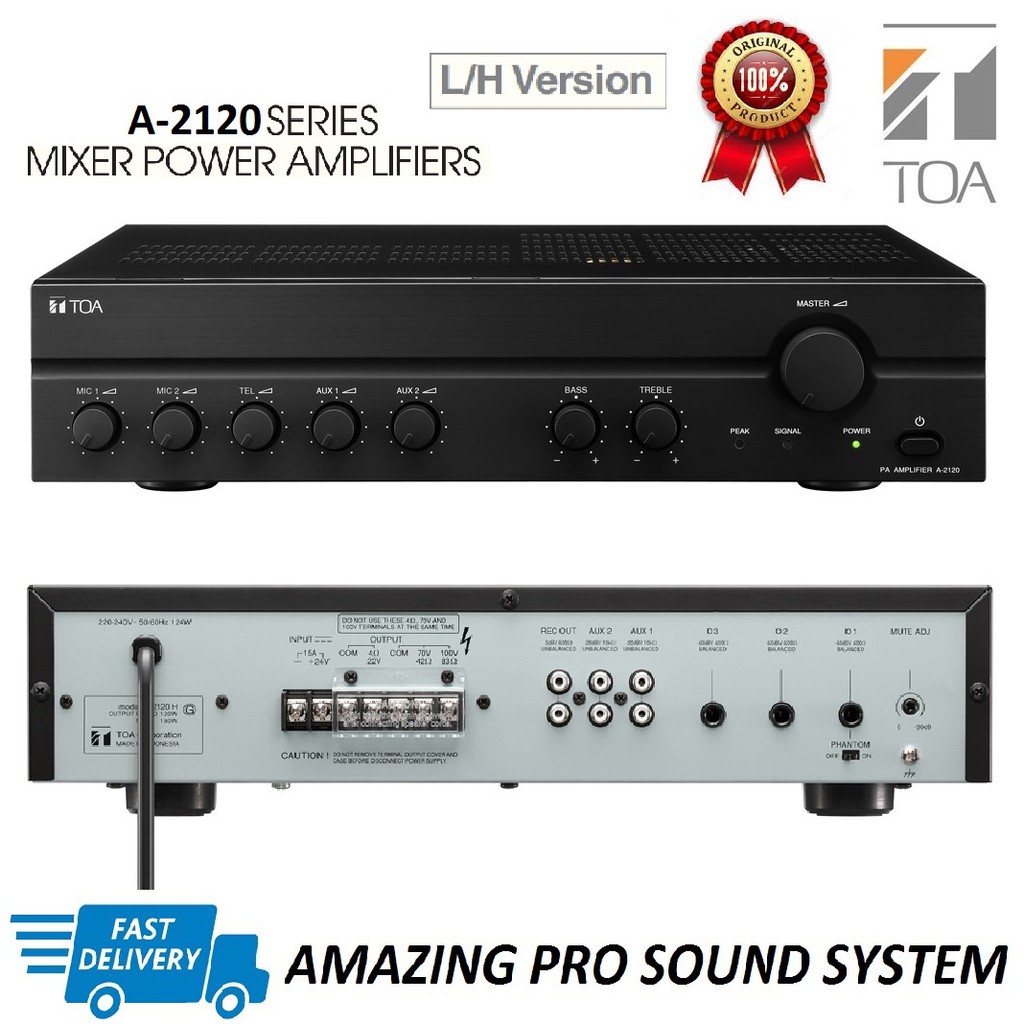 TOA A-2120 Mixer Power Amplifier (H version) (120W) | Shopee Malaysia