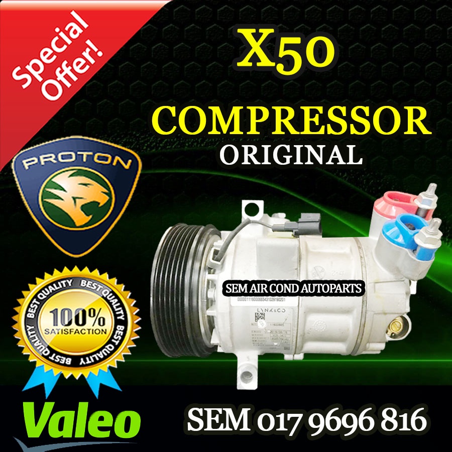 PROTON X50 ORIGINAL VALEO 6PK COMPRESSOR (CAR AIRCOND SYSTEM) | Shopee Malaysia