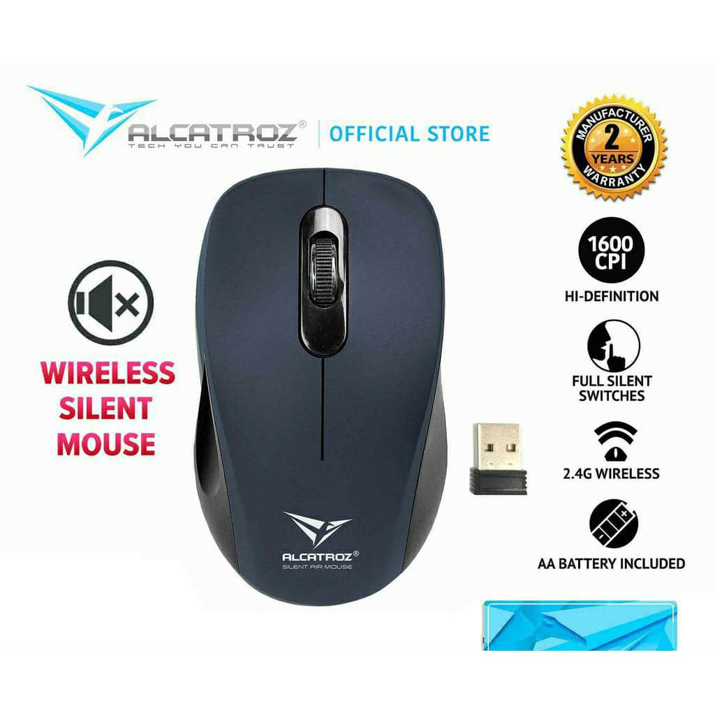 Alcatroz Stealth Air 3 High Definition Wireless Full Silent Mouse ...