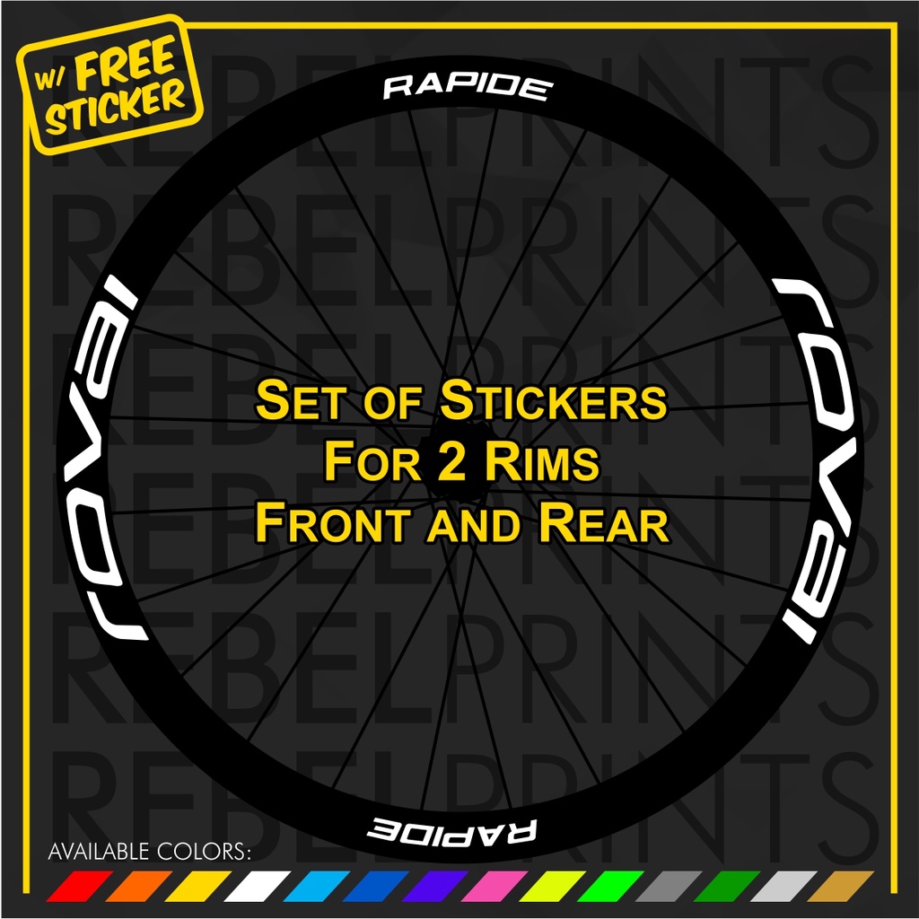 Roval RAPIDE 700c 30mm Wheel Rim Sticker Decal for Road Bike | Shopee ...